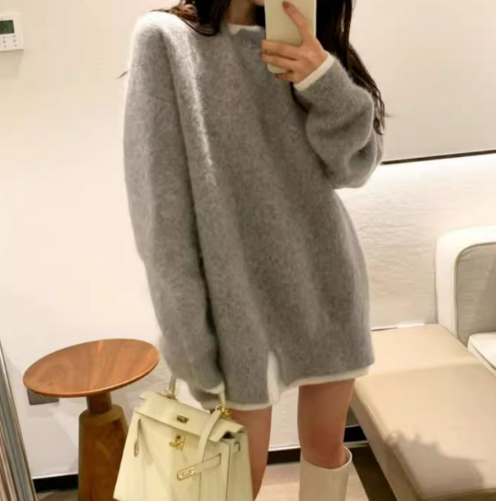 バイカラーニットワンピース（イエベ春・イエベ秋）（ワンピース）｜イエベ服専門通販iebel（iebel（イエベル））