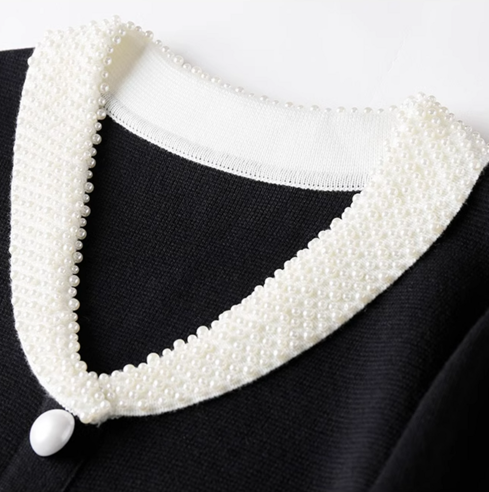 ブルベ服 パールネックワンピース（ブルベ夏向け・ブルベ冬向け） ロング丈ワンピースブルベファッション専門通販 Blubel