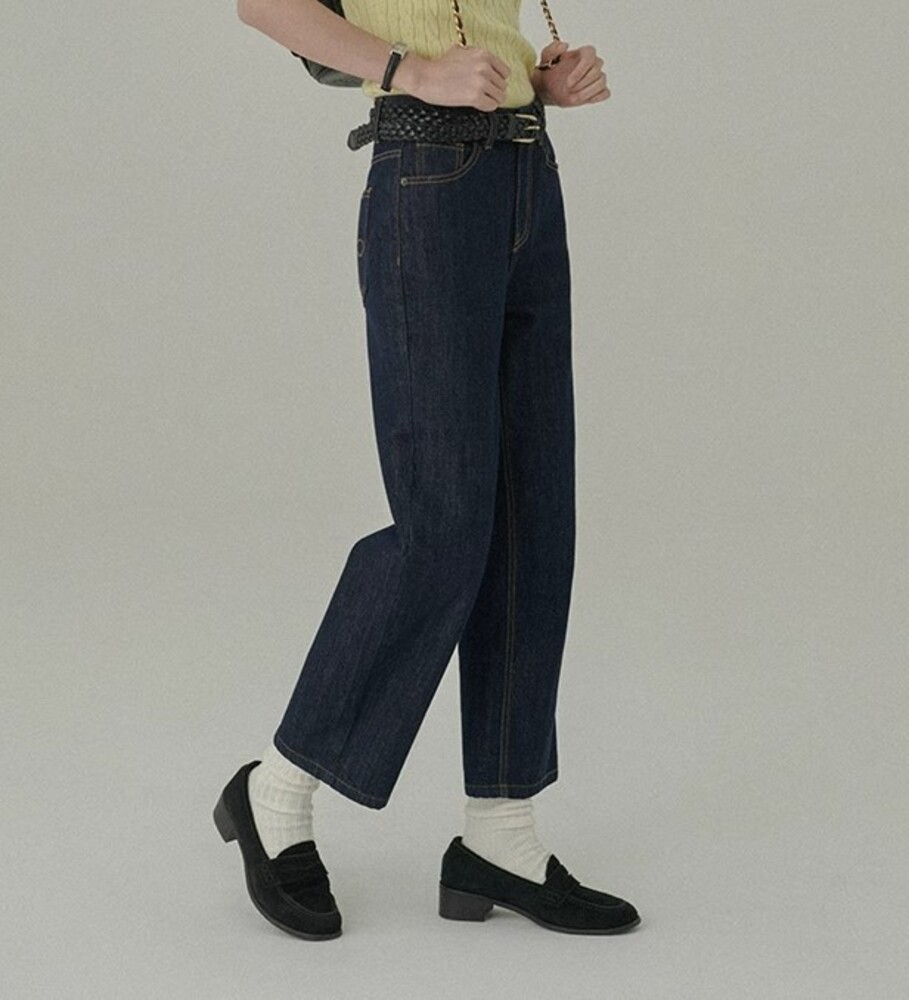 イエベ服 ハイウエスト シンプルデニム(イエベ春向け・イエベ秋向け) ストレートパンツイエベファッション専門通販 Iebel